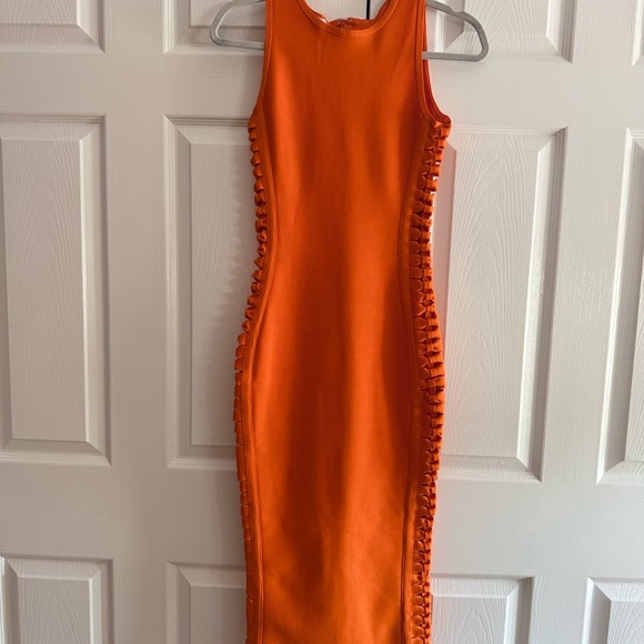 House of CB | Dresses | House Of Cb Vibrant Orange Backless Dress ...